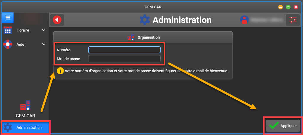 Configuration initiale de GEM-CAR 2022 - Documentation de GEM-CAR